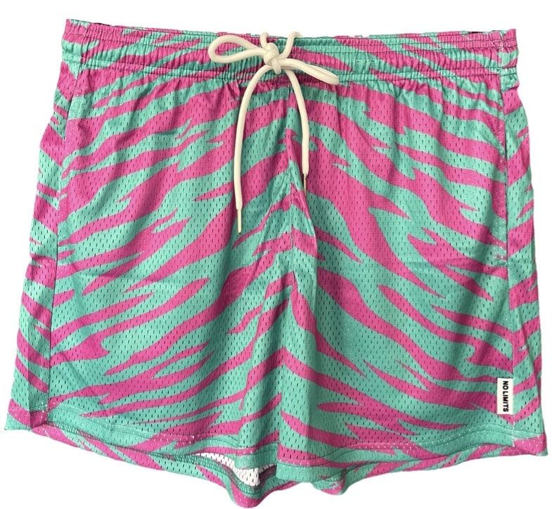No Limits - Neon Tiger Stripe Shorts – No Limits Nutrition